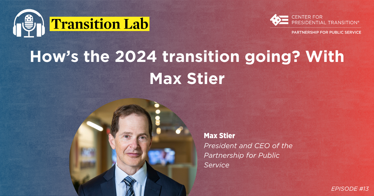 How’s the 2024 transition going? With Max Stier • Center for ...